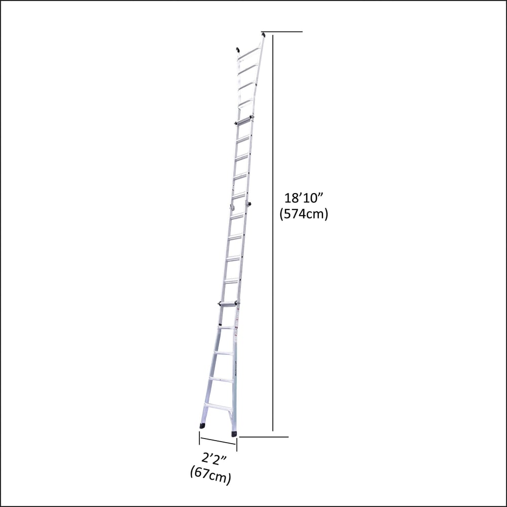 Mastercraft CSA Grade 1 Aluminum Multi-Task Ladder, 21-ft, 250-lb ...