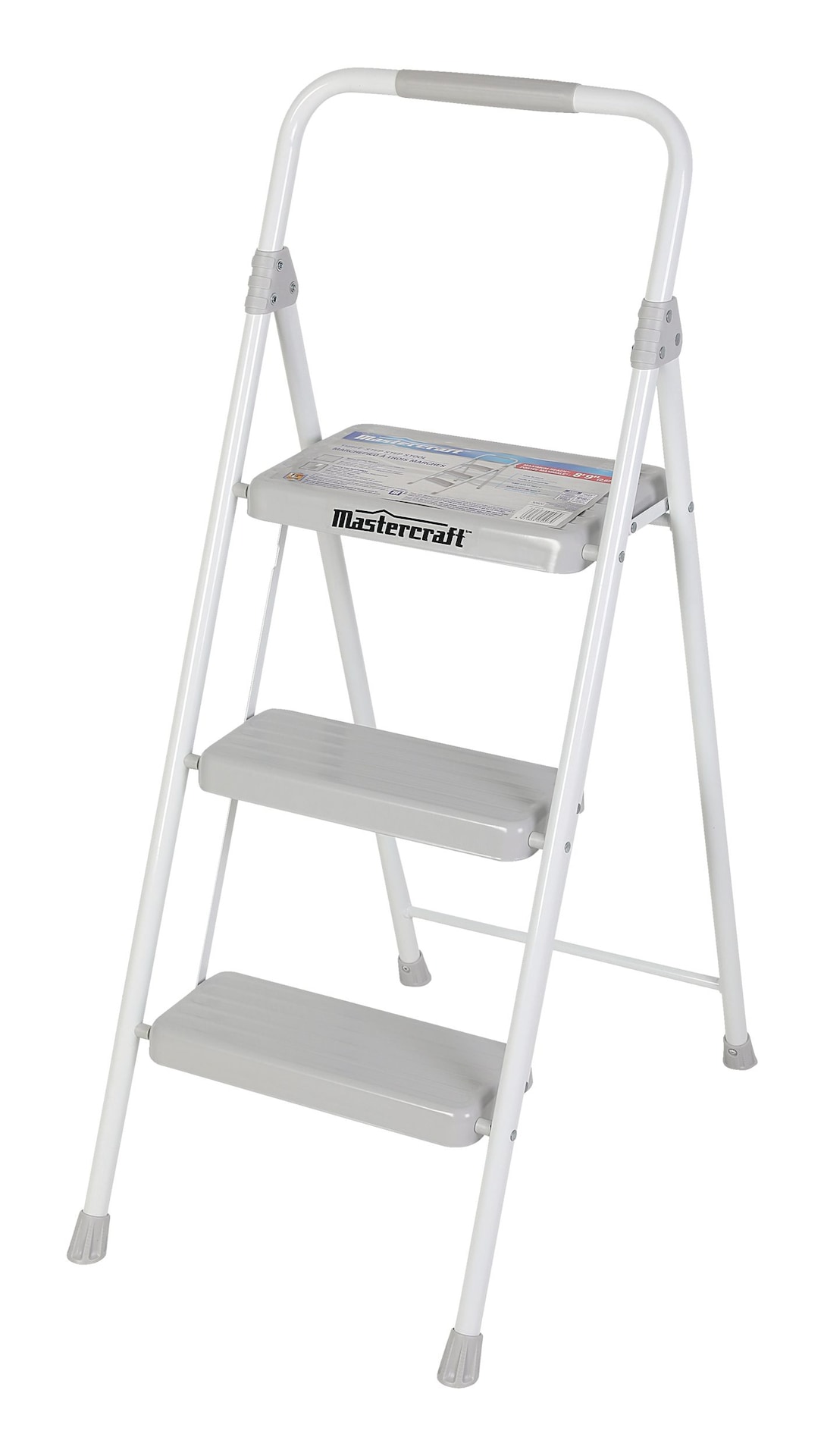 Mastercraft 3 Step Metal Folding Step Stool 225 lb 3.2 ft Canadian Tire