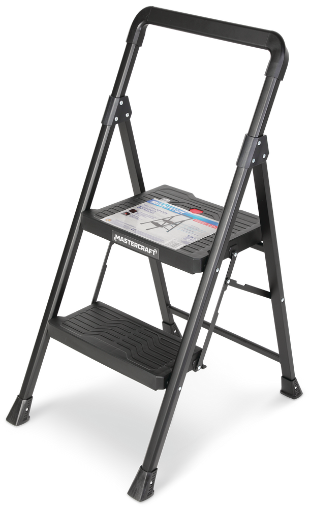 Escabeau pliant en métal/plastique à 2 marches Mastercraft, 250 lb, 3,1 ...
