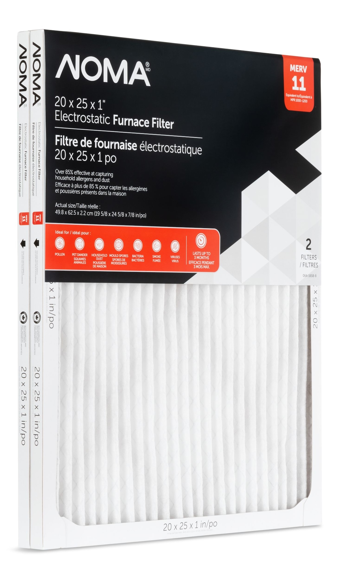 NOMA Merv 11 Furnace Filter 2 pk 20 x 25 in Canadian Tire