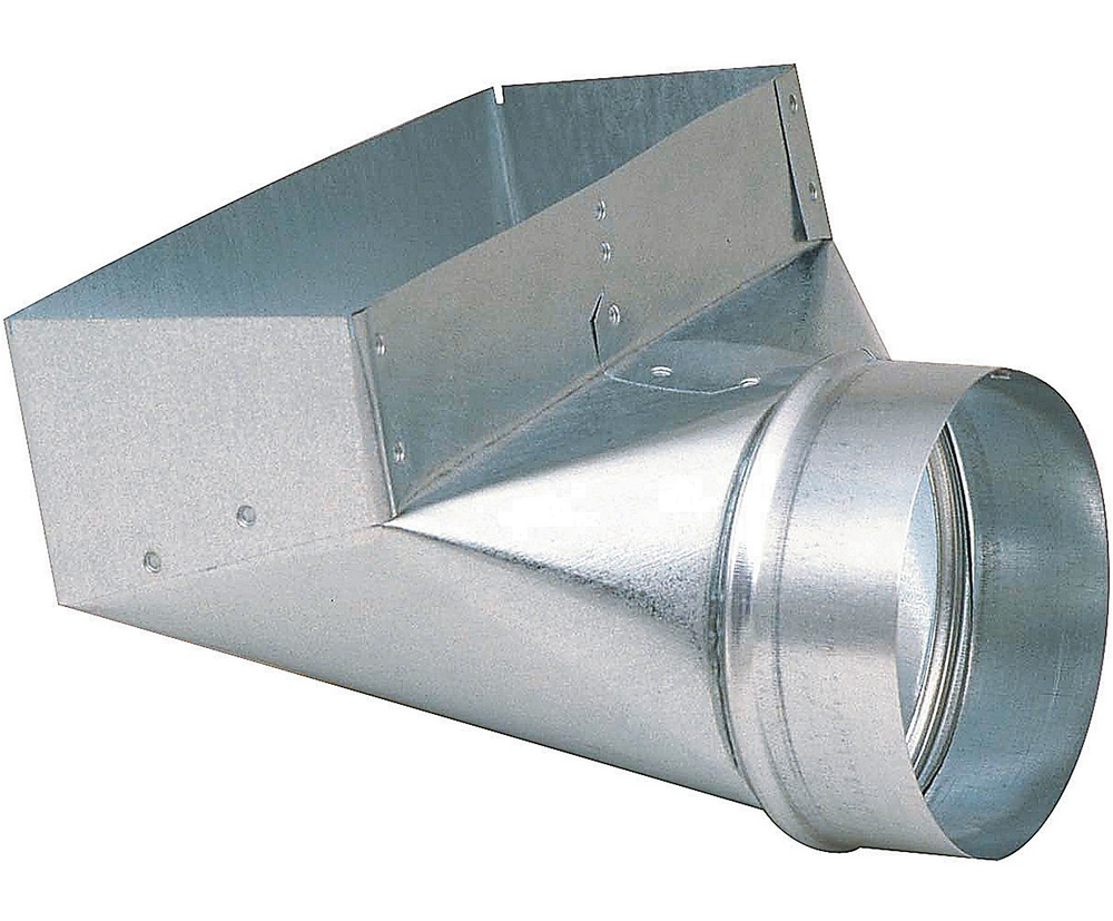 Imperial Angle Boot, Right-Angle Transition From Round Pipe, Galvanized ...