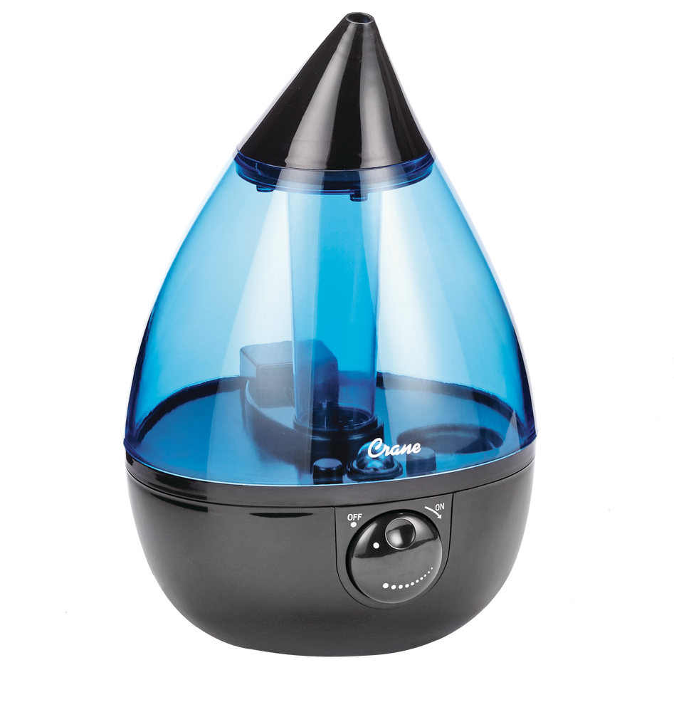 Crane EE5301BB Droplet Ultrasonic Cool Mist Air Humidifier, Whisper ...