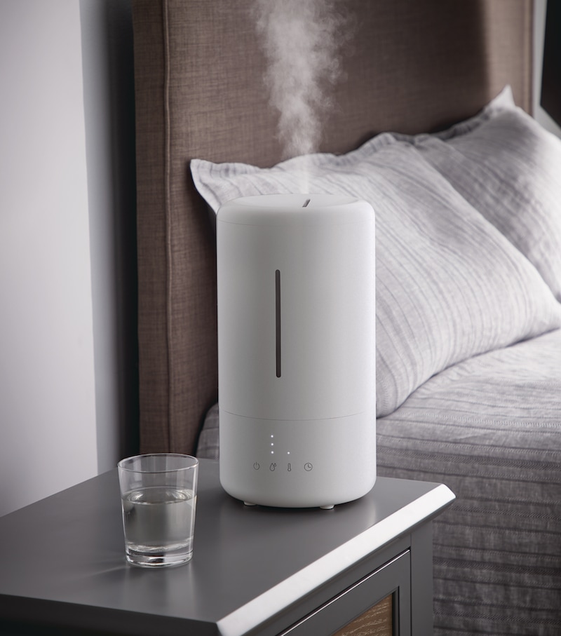 NOMA 3-Speed Top-Fill Ultrasonic Cool/Warm Mist Air Humidifier, White ...