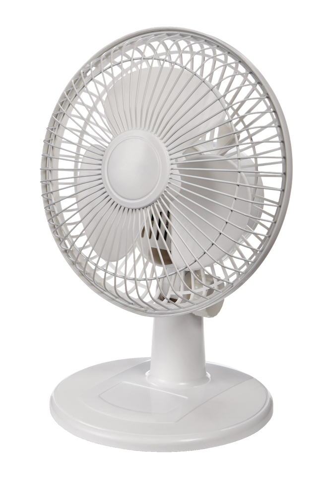 For Living Tilt-Head Table/Desk Fan w/Clip, 2-Speed, Black, 6-in ...