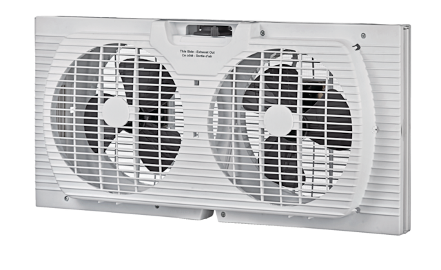 For Living Portable Twin Window Fan 2-Speed,White, 9-in | Canadian Tire