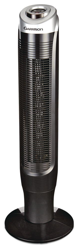 NOMA Oscillating Tower Fan w/Remote Control, 3-Speed, Black, 37-in ...