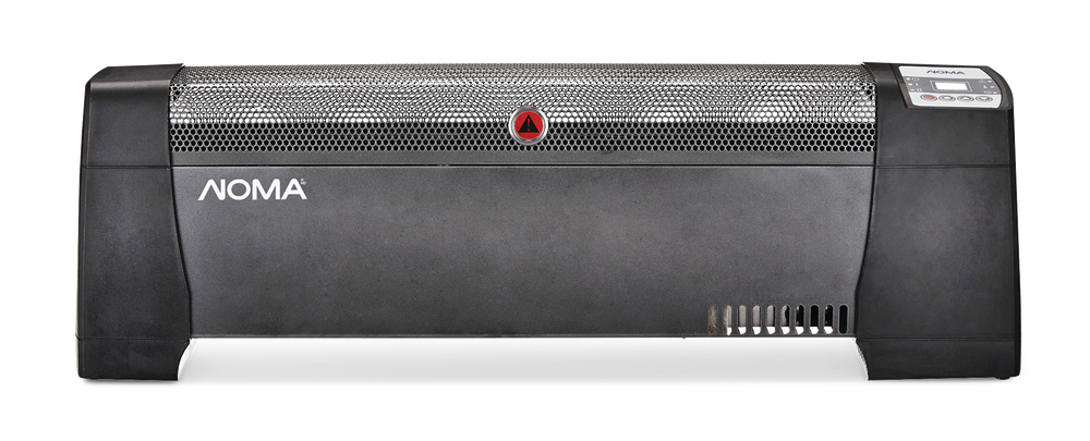 NOMA Digital Baseboard Convector Heater w/Thermostat, 1500W, Black ...
