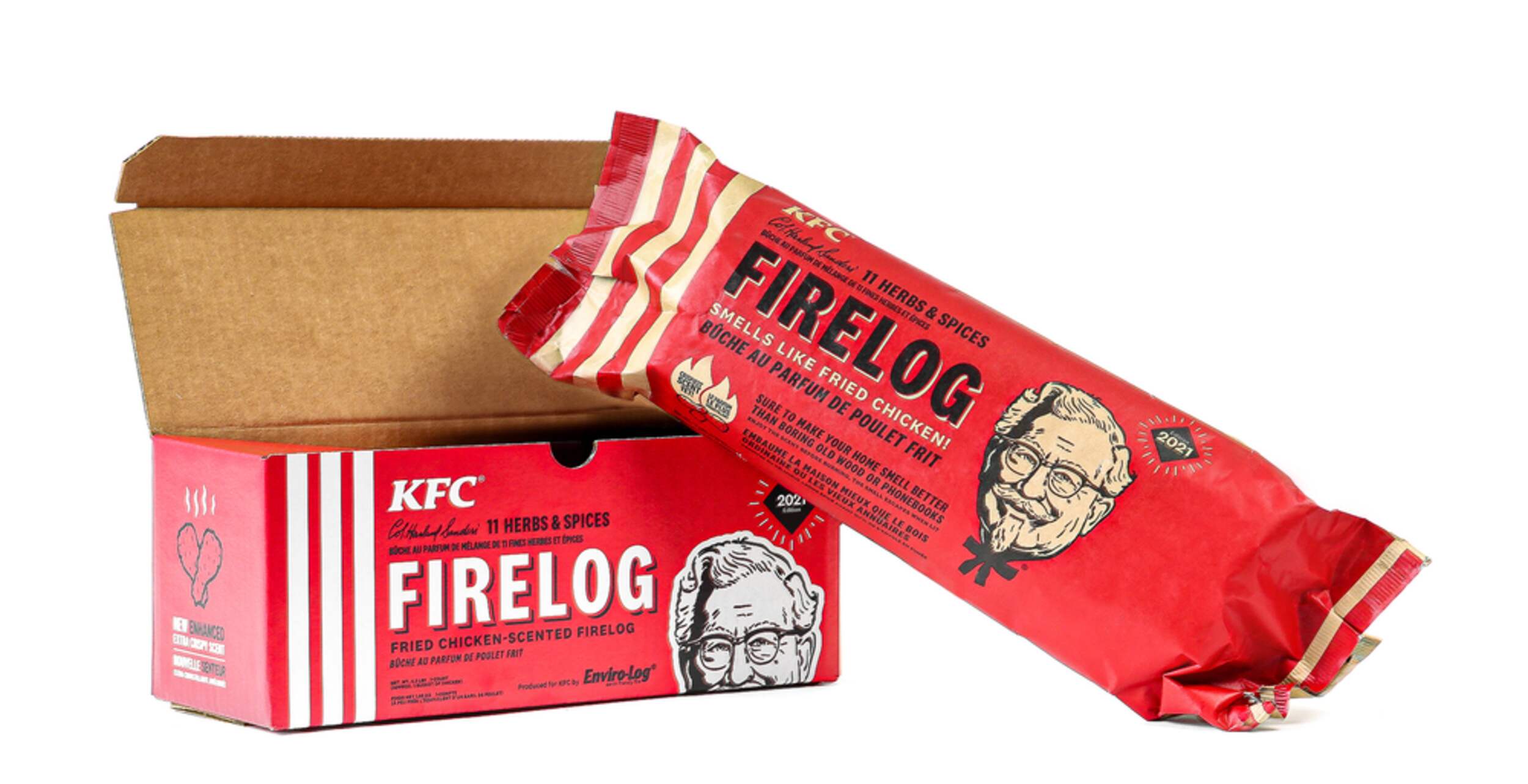 Enviro-Log KFC 11 Herbs & Spices Fried Chicken Scented Firelog, Limited ...