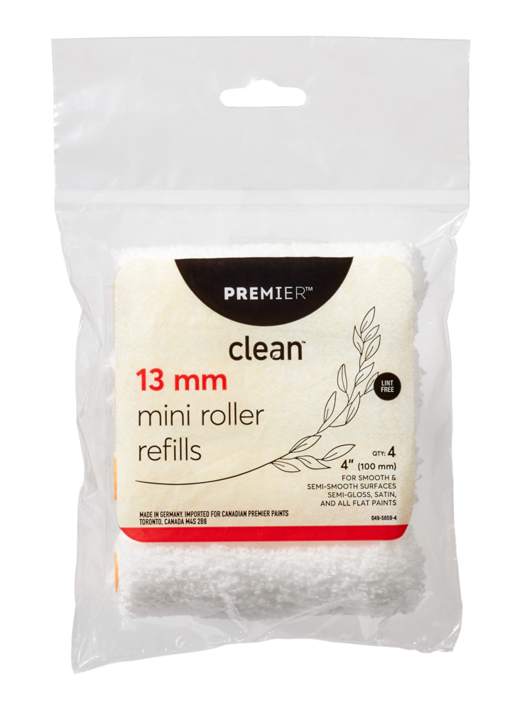 Premier Clean Microfibre Mini Paint Roller, 4-in, 4-pk | Canadian Tire