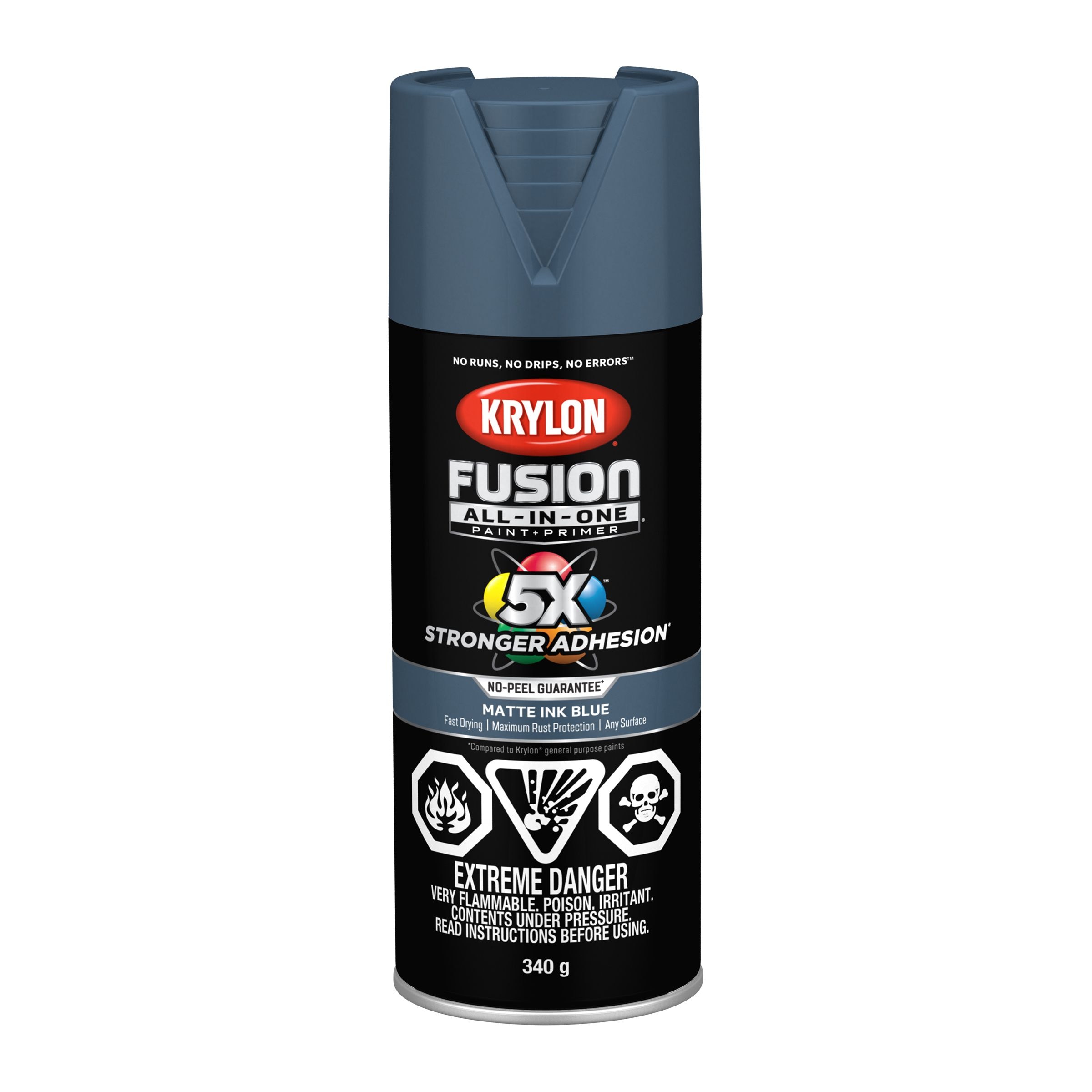 Krylon Fusion All-In-One® Spray Paint Aerosol, Matte, Ink Blue, 340-g ...