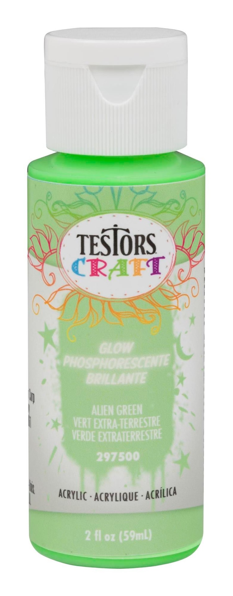 Testors Glow Acrylic Craft Paint, Alien Green, 59-mL | Canadian Tire