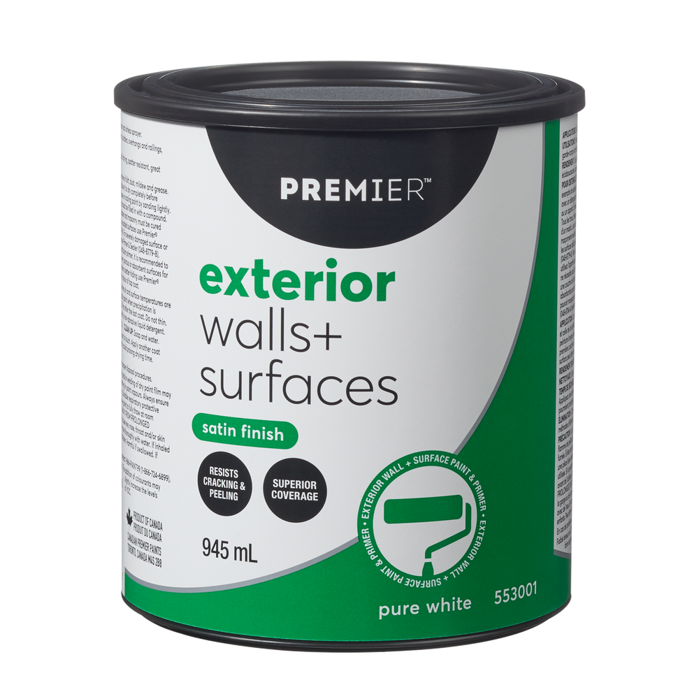 Premier Exterior Walls & Surfaces Paint, Superior Coverage, Satin ...