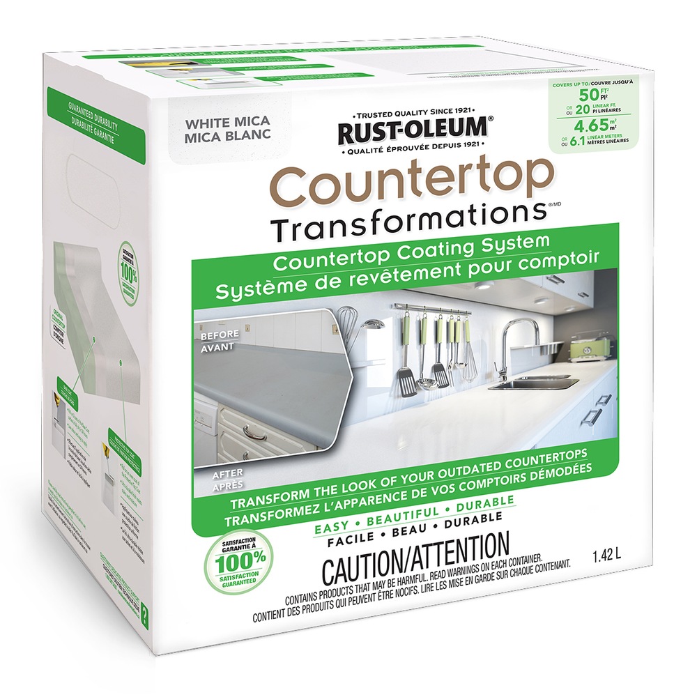 Rust-Oleum Countertop Transformations, White Mica, 1.42-L Kit ...