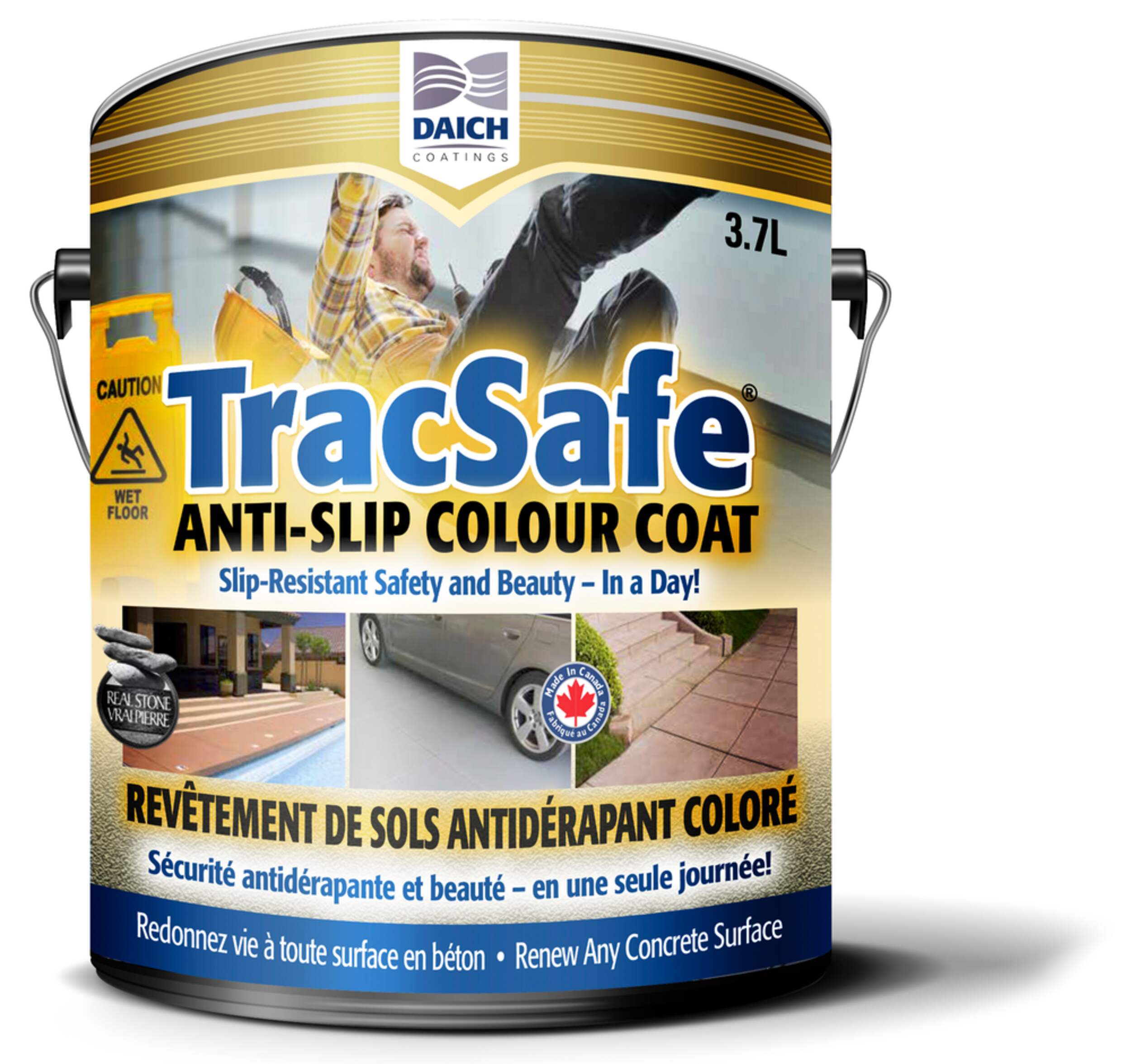 Daich TracSafe Anti-Slip Colour Coat, Graphite, 3.7-L | Canadian Tire