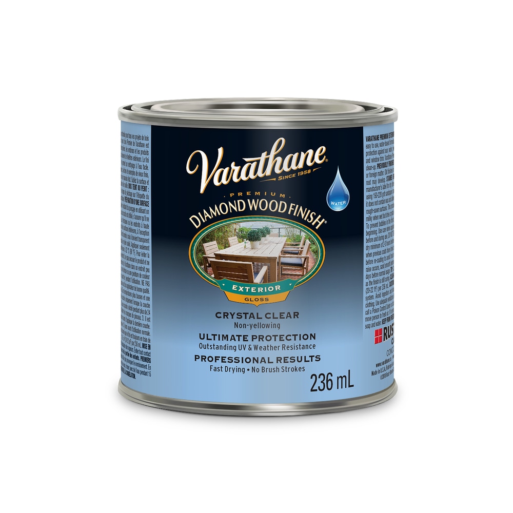 Varathane® Diamond Water-Based Exterior Wood Finish, Crystal Clear ...