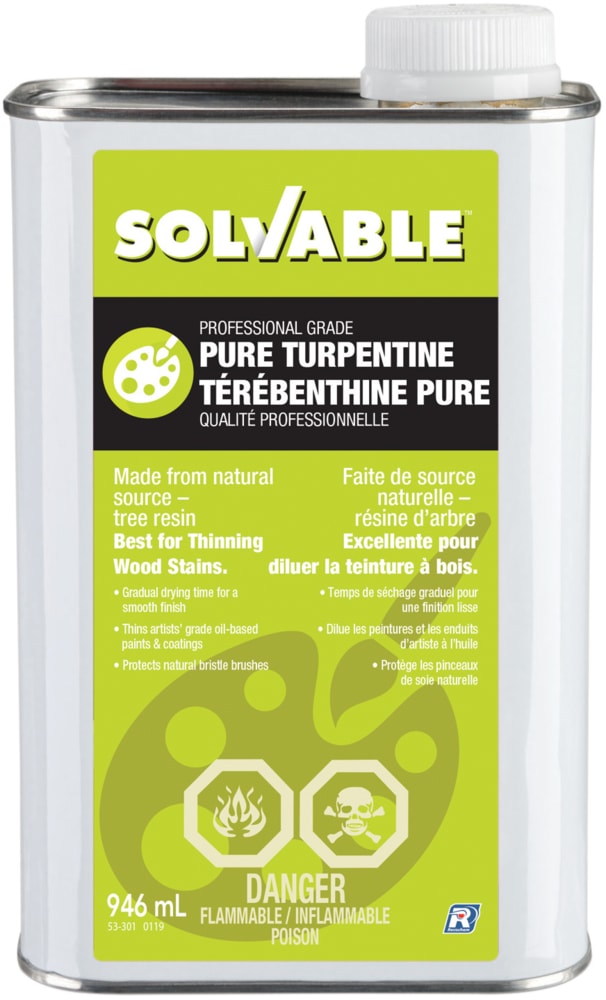 Solvable Professional Grade Pure Turpentine, Wood Stain & Oil-Based ...