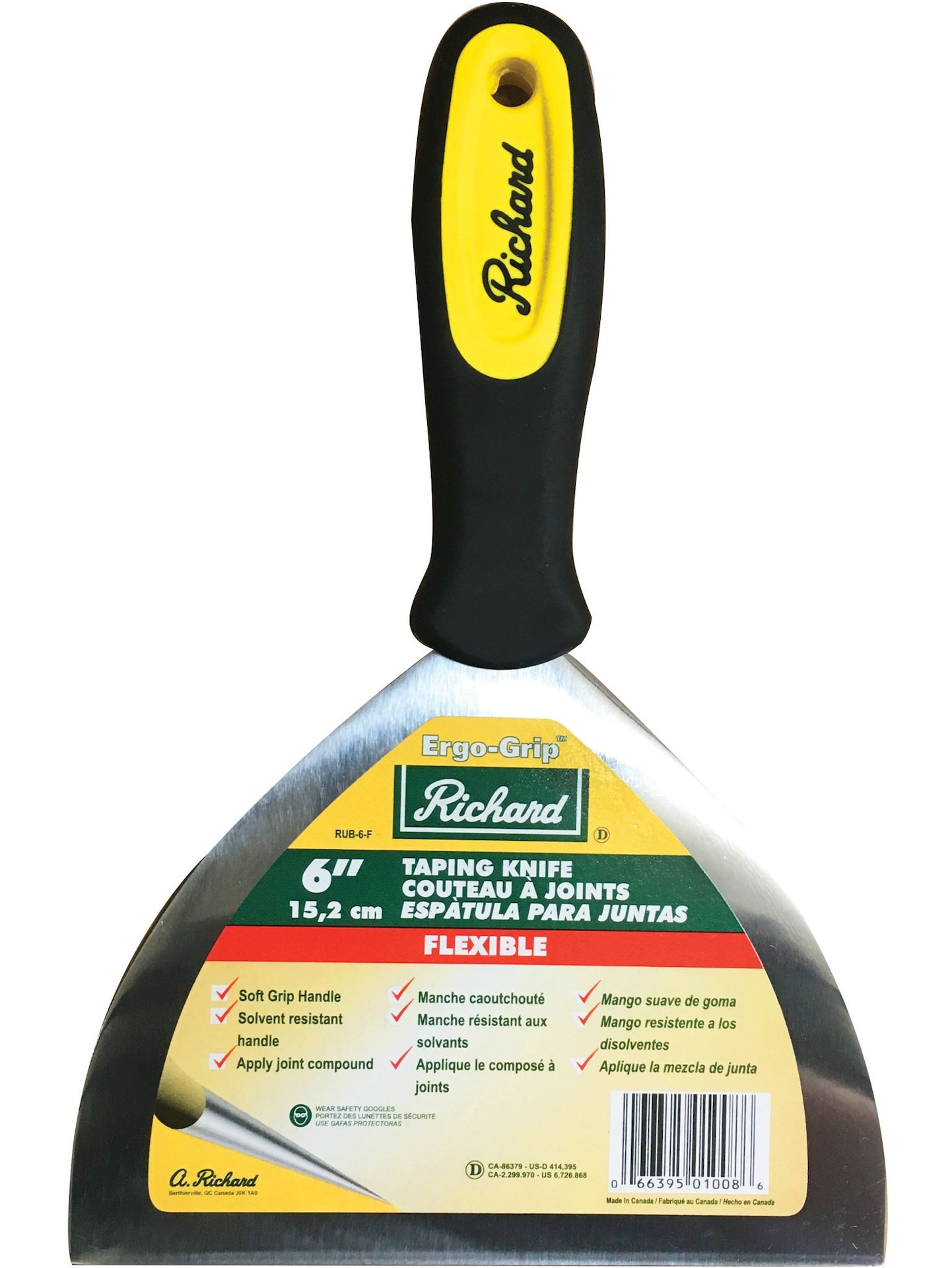 Ergo-Grip Flexible Taping Knife with Steel Head, 6-in | Canadian Tire