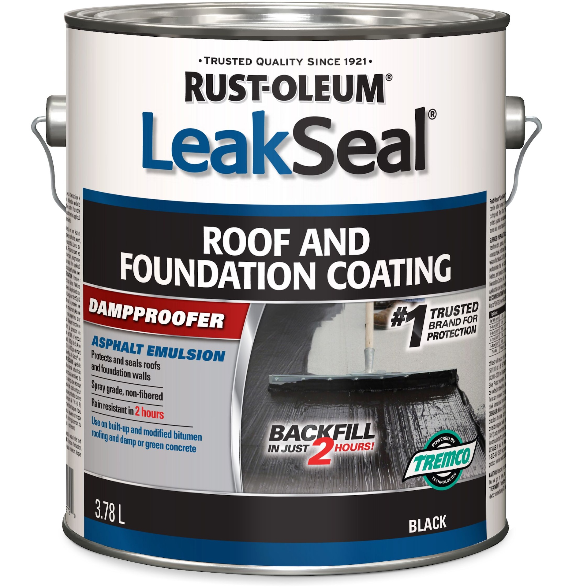 Rust-Oleum LeakSeal Waterproof Roof & Foundation Coating Damp-Proofer ...
