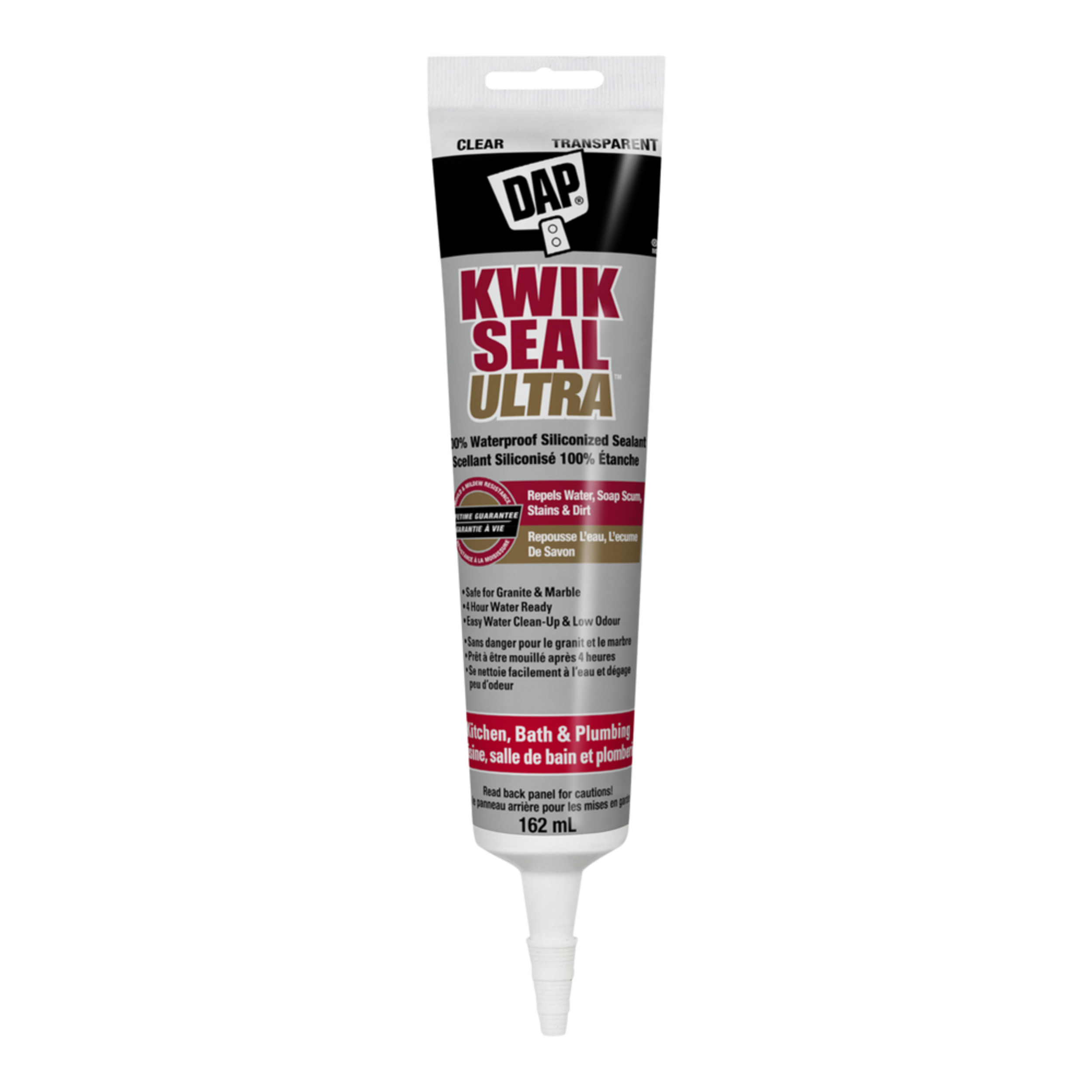 DAP Kwik Seal Ultra Kitchen, Bath & Plumbing Siliconized Sealant, Clear ...
