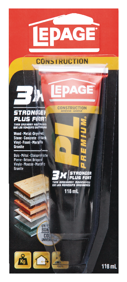 LePage PL Premium Construction Adhesive Glue, Indoor/Outdoor, Weather ...