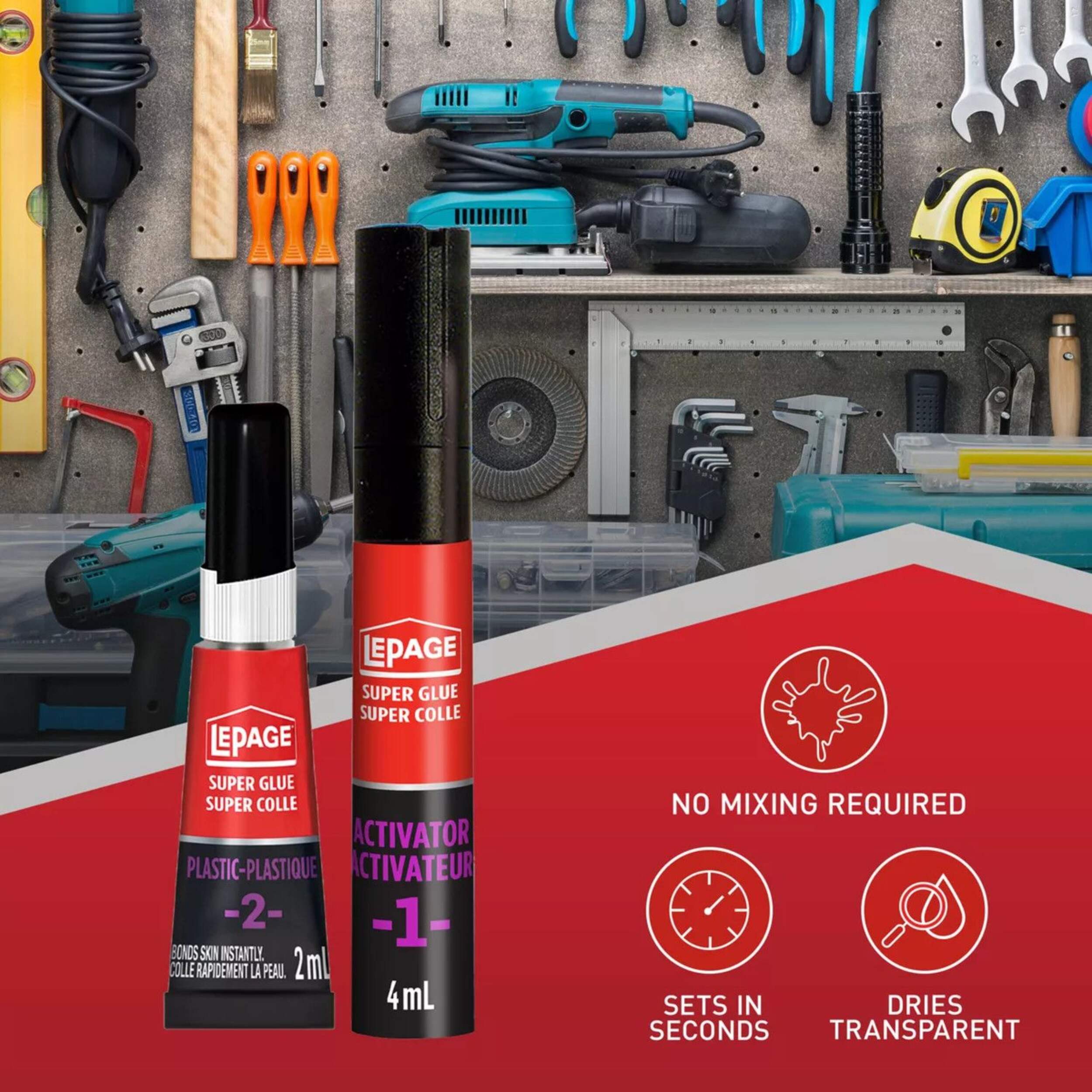LePage All-Plastics Super Glue Adhesive, 2-Part Advanced Instant Bond ... LePage All-Plastics Super Glue Adhesive, 2-Part Advanced Instant Bond ...