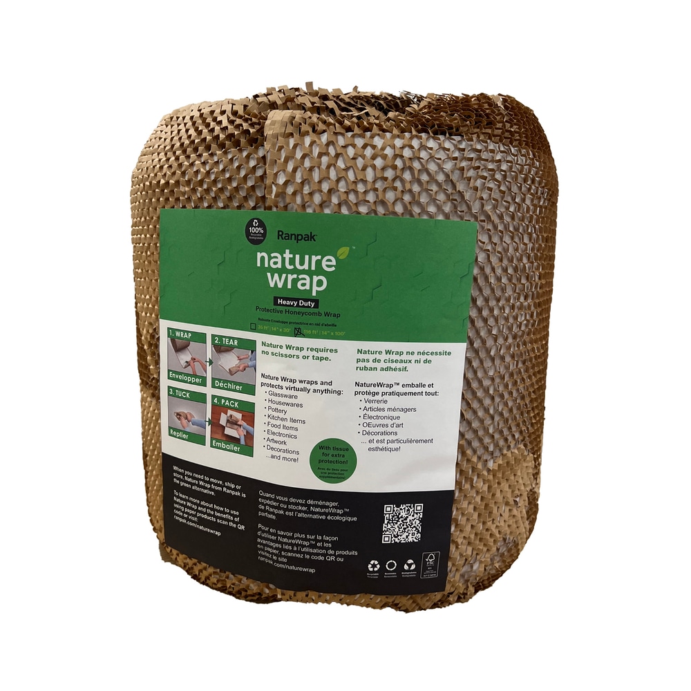RanPak Nature Wrap, Heavy Duty Cushioning Honeycomb Recycled Eco ...