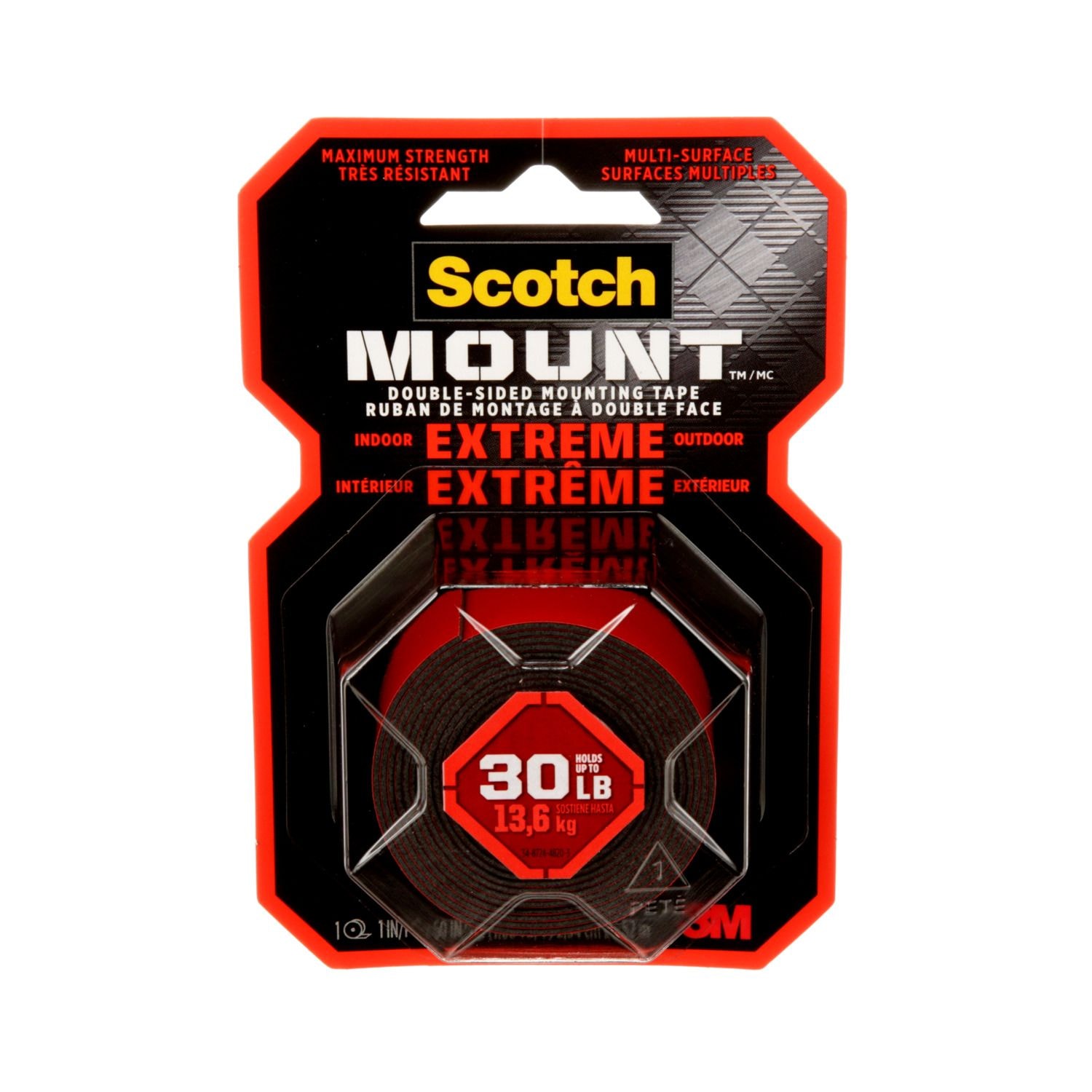 3M Scotch Extremely Strong Mounting Tape Indoor Outdoor Holds Up To 30 lbs 1 x 60 in Canadian Tire