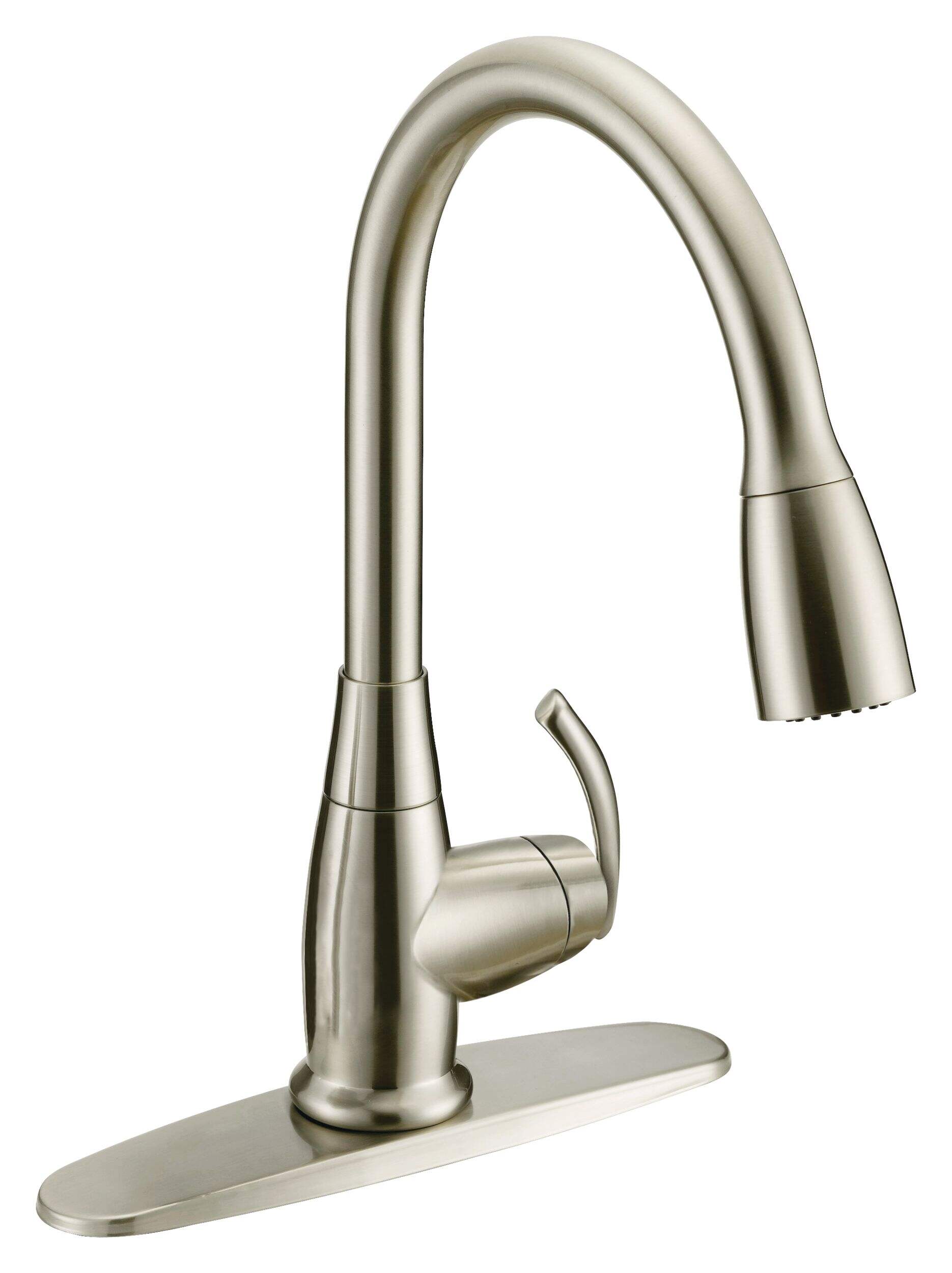 Danze Terrazo Single Handle Pull Down Kitchen Faucet, Stainless Steel ...