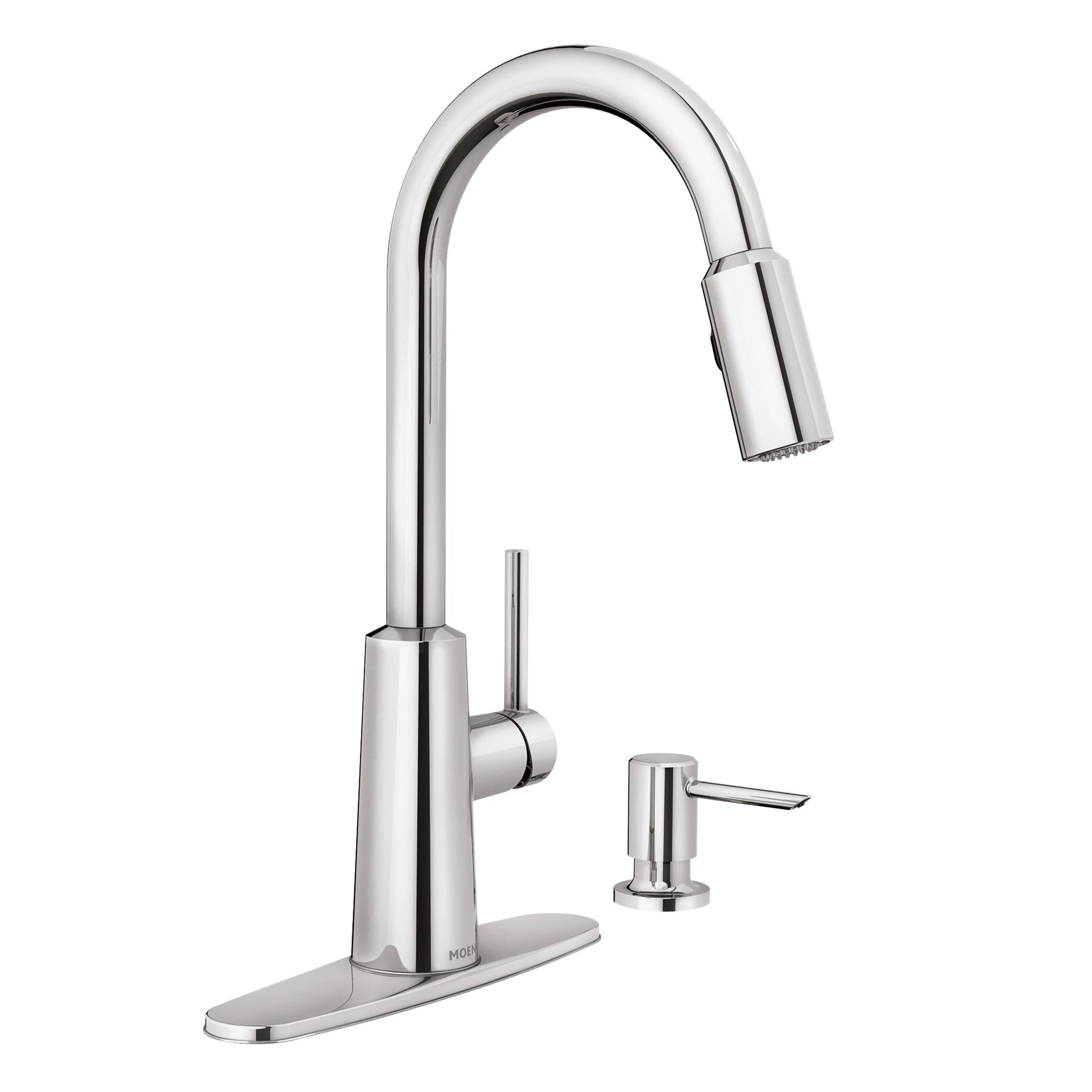 Moen® Nori Single-Handle Pull Down Kitchen Faucet with Soap Dispenser, Chrome | Canadian Tire