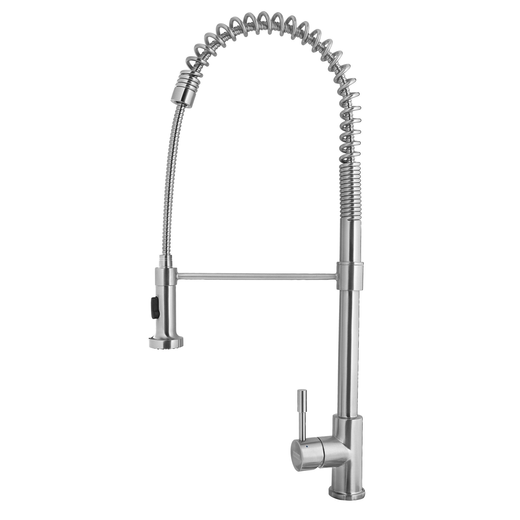 Kindred Pro Single Handle Pull Down Kitchen Faucet, Stainless Steel ...
