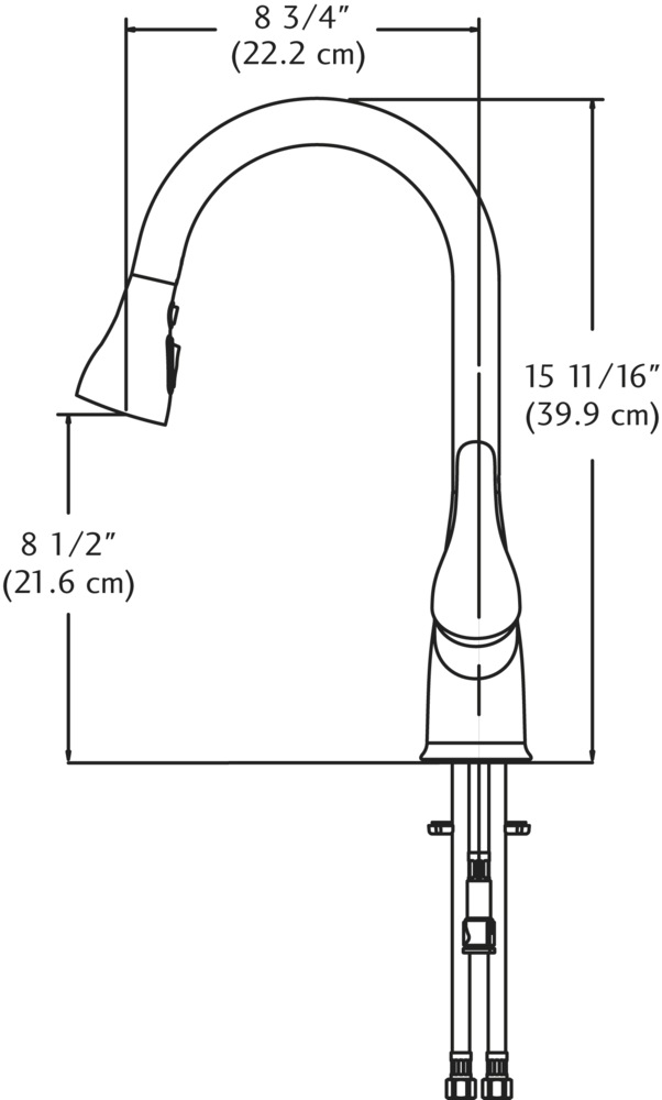 Kindred Traditional Single Handle Pull Down Spray Faucet, Chrome ...