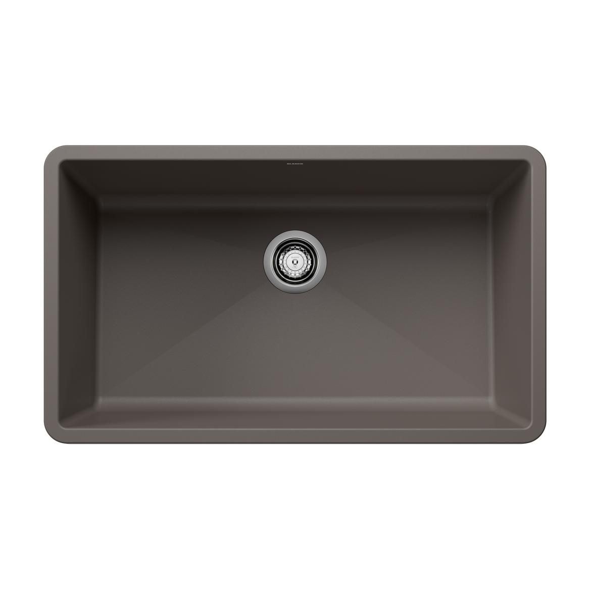 Évier de cuisine sous comptoir à cuve simple Blanco Precis SILGRANIT ...