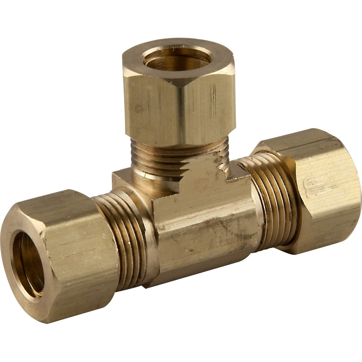 PlumbShop Brass Compression Tee, 1/4-in OD, 1-pk | Canadian Tire