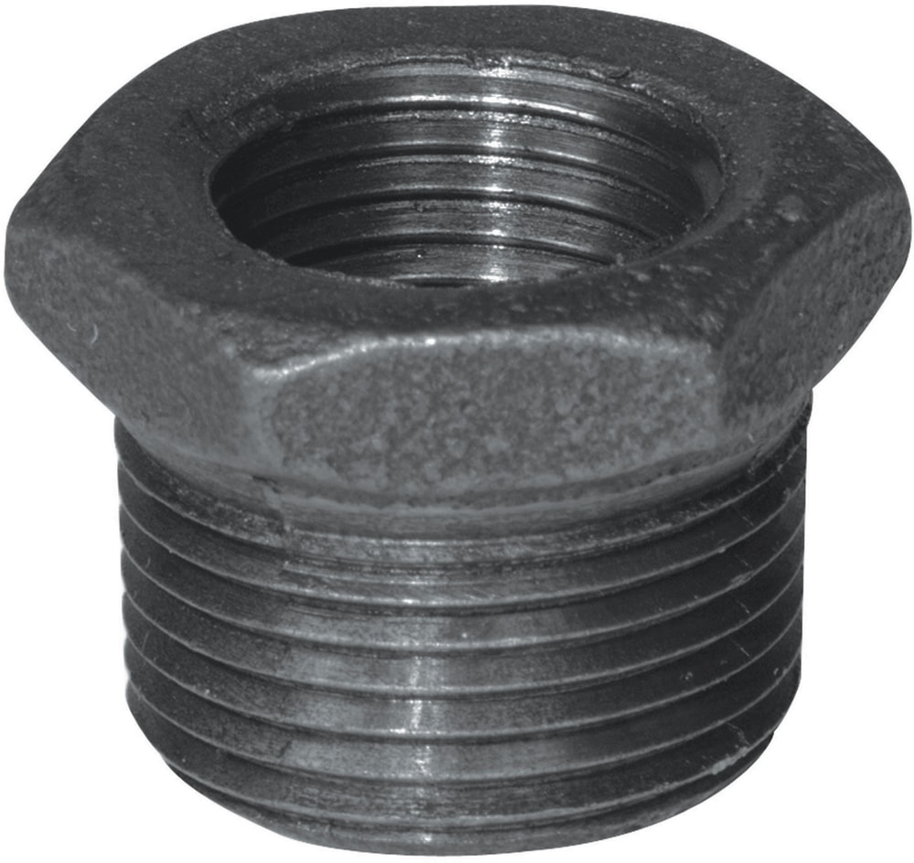 Aqua-Dynamic Galvanized Black Iron Fitting HEX Bushing, 1/2 x 1/4-in ...