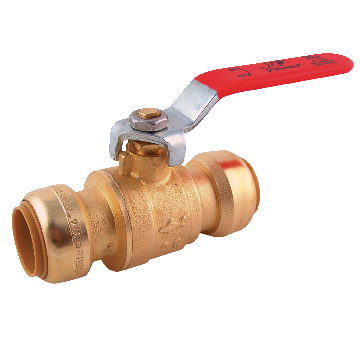 Waterline Push N' Connect Brass Ball Valve with Lever Handle, 3/4-in ...
