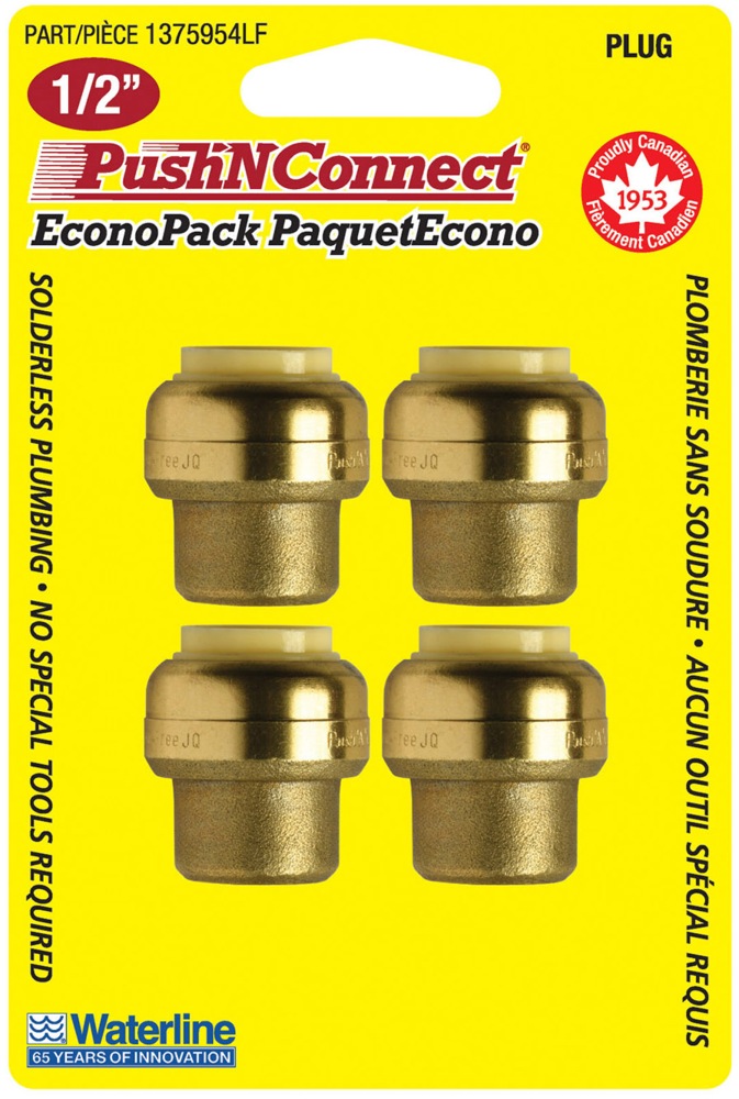 Waterline Push N' Connect Plug Set, 1/2-in, 4-pk | Canadian Tire