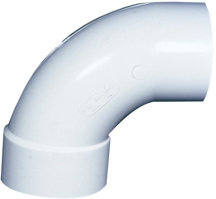 Bow PVC 90-Degree Elbow with Spigot for Sewer and Drainage Fitting, White, Assorted Sizes ...