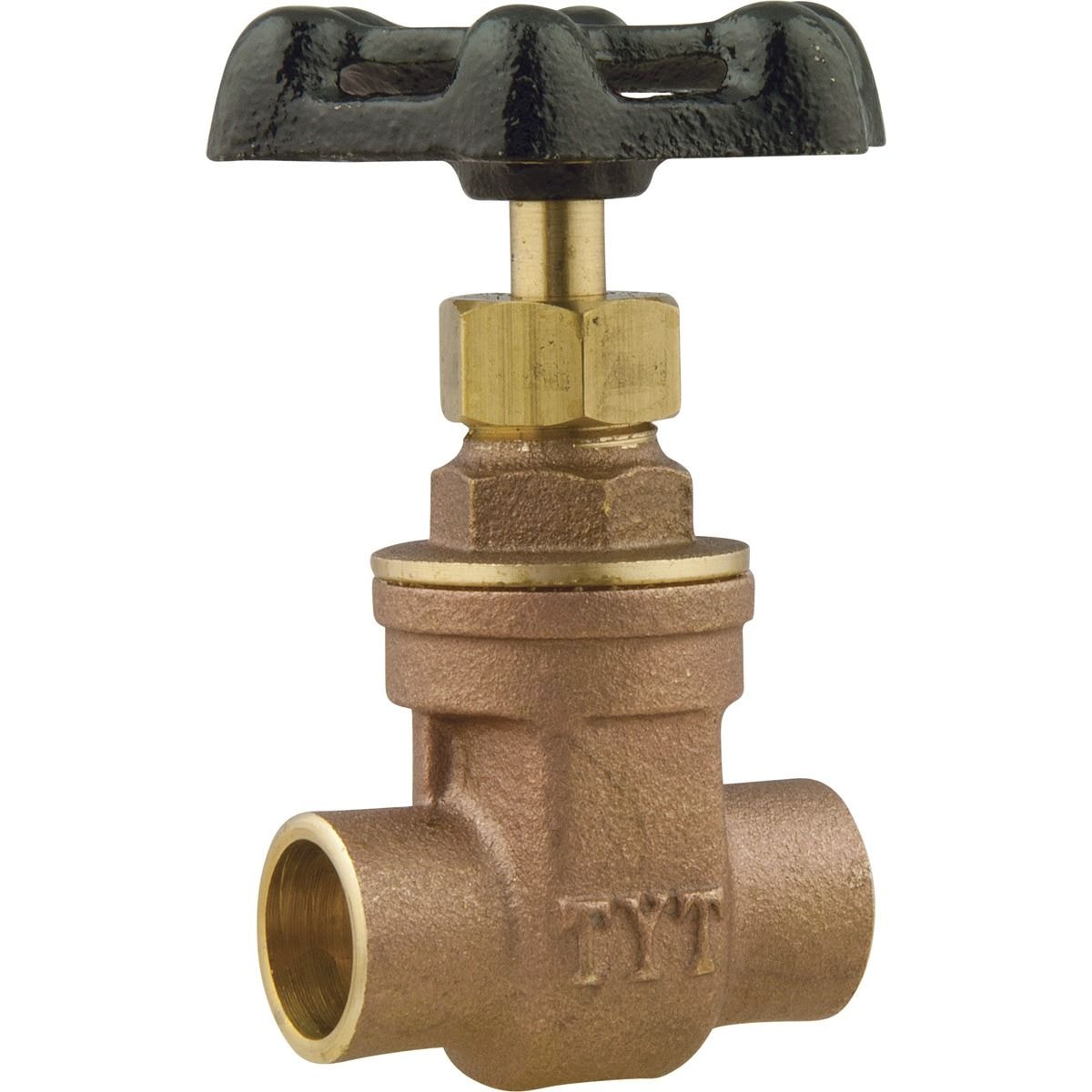 PlumbShop Rough Brass Gate Valve with Copper Connection, for Outdoor ...