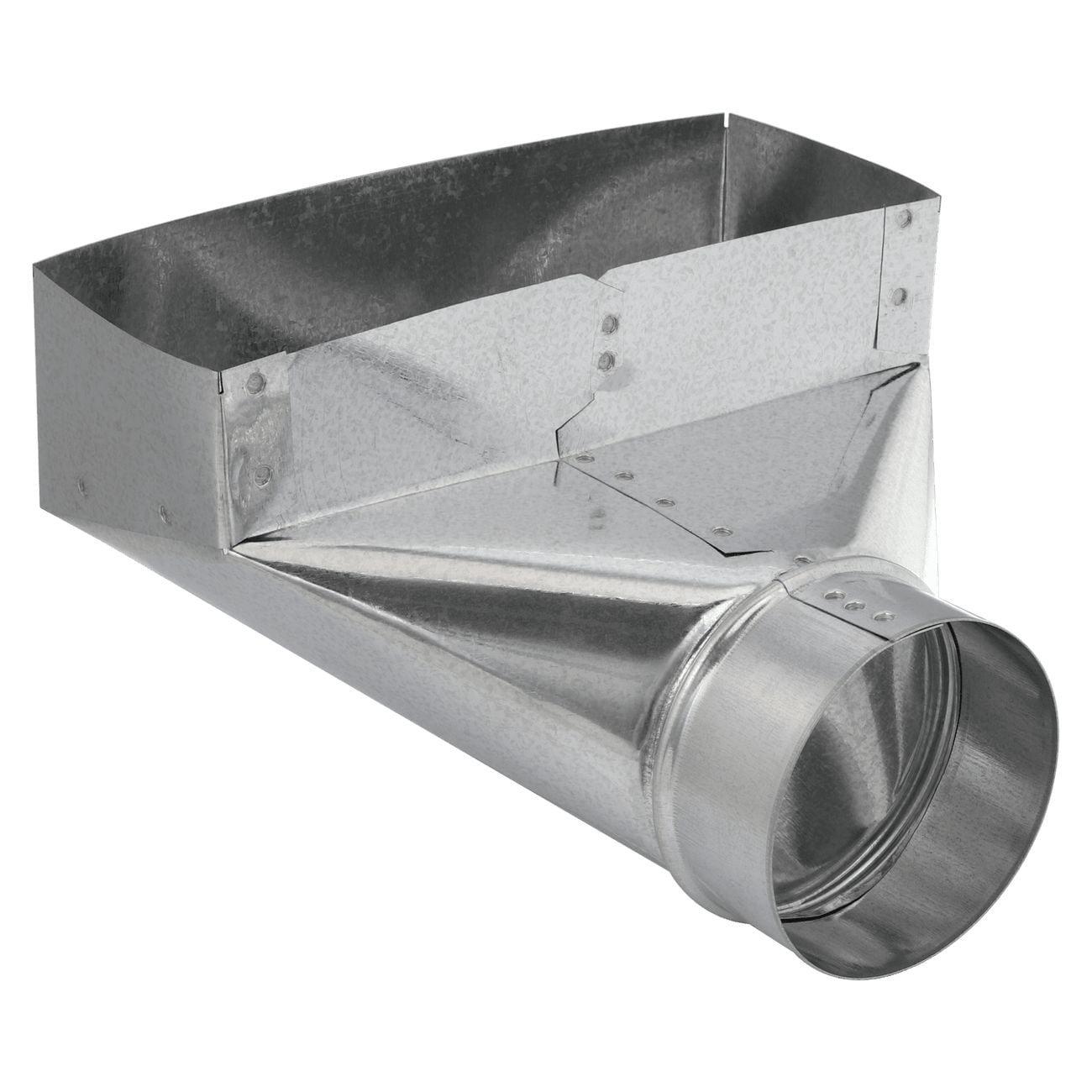Imperial Angle Boot, Right-Angle Transition From Round Pipe, Galvanized ...