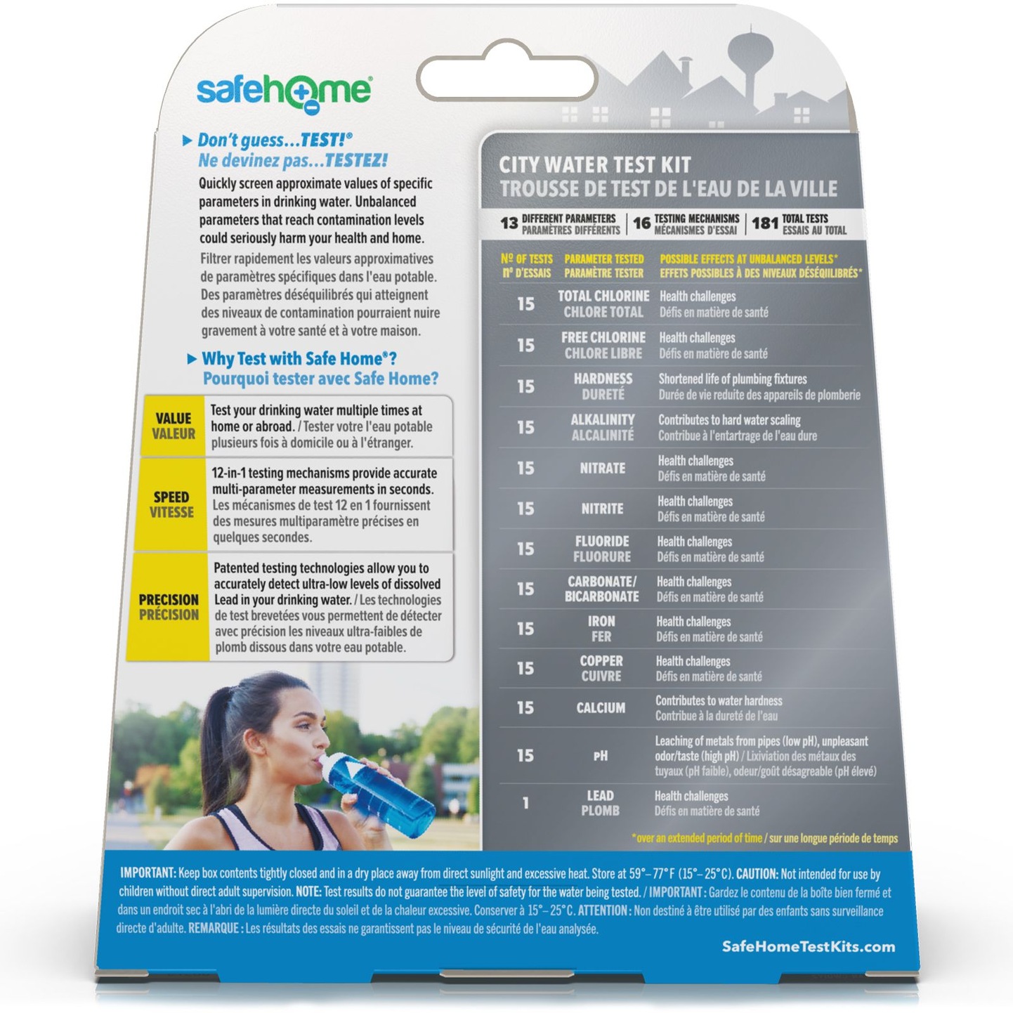 SafeHome City Water DIY Test Kit, Mechanical, 181 Tests | Canadian Tire