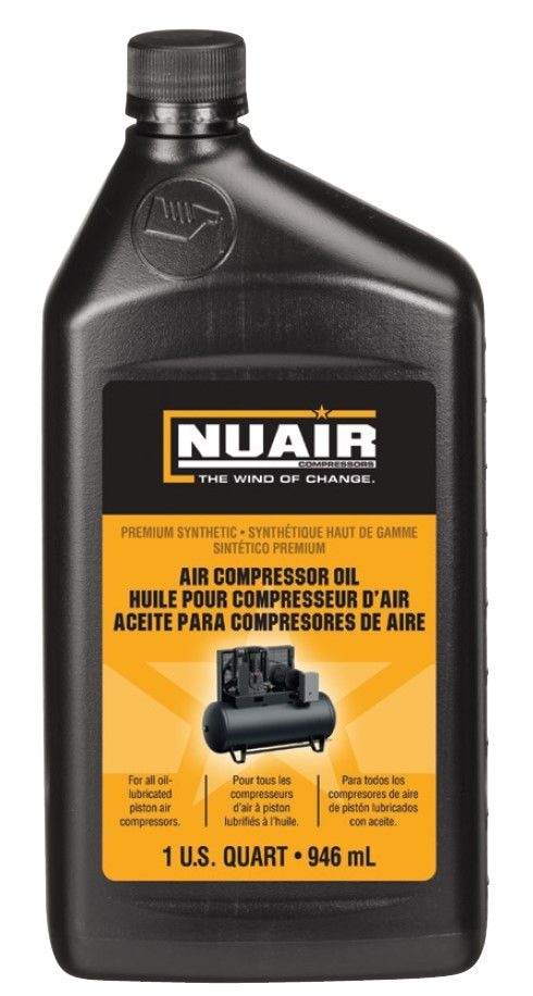 NUAIR Synthetic Air Compressor Oil, Synthetic Formula, 32-oz | Canadian ...