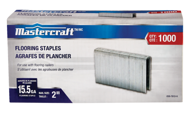 Mastercraft 15.5-Gauge Hardwood Flooring Staples, 2-in, 1000-pc ...