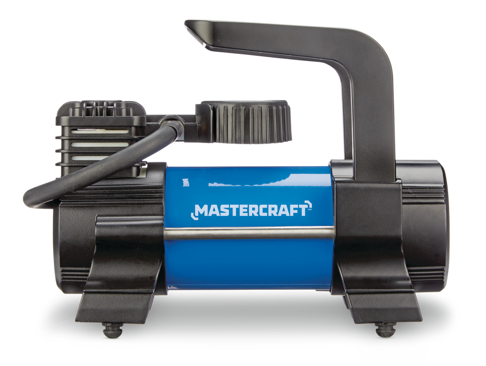 Mastercraft Portable 120V Inflator with Built-in Analog Pressure Gauge ...