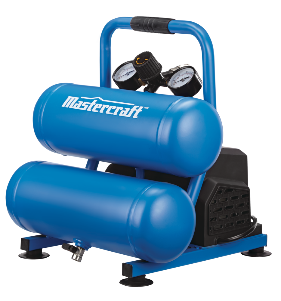 Mastercraft 2-Gallon Portable Twin Stack Air Compressor, 100-PSI ...