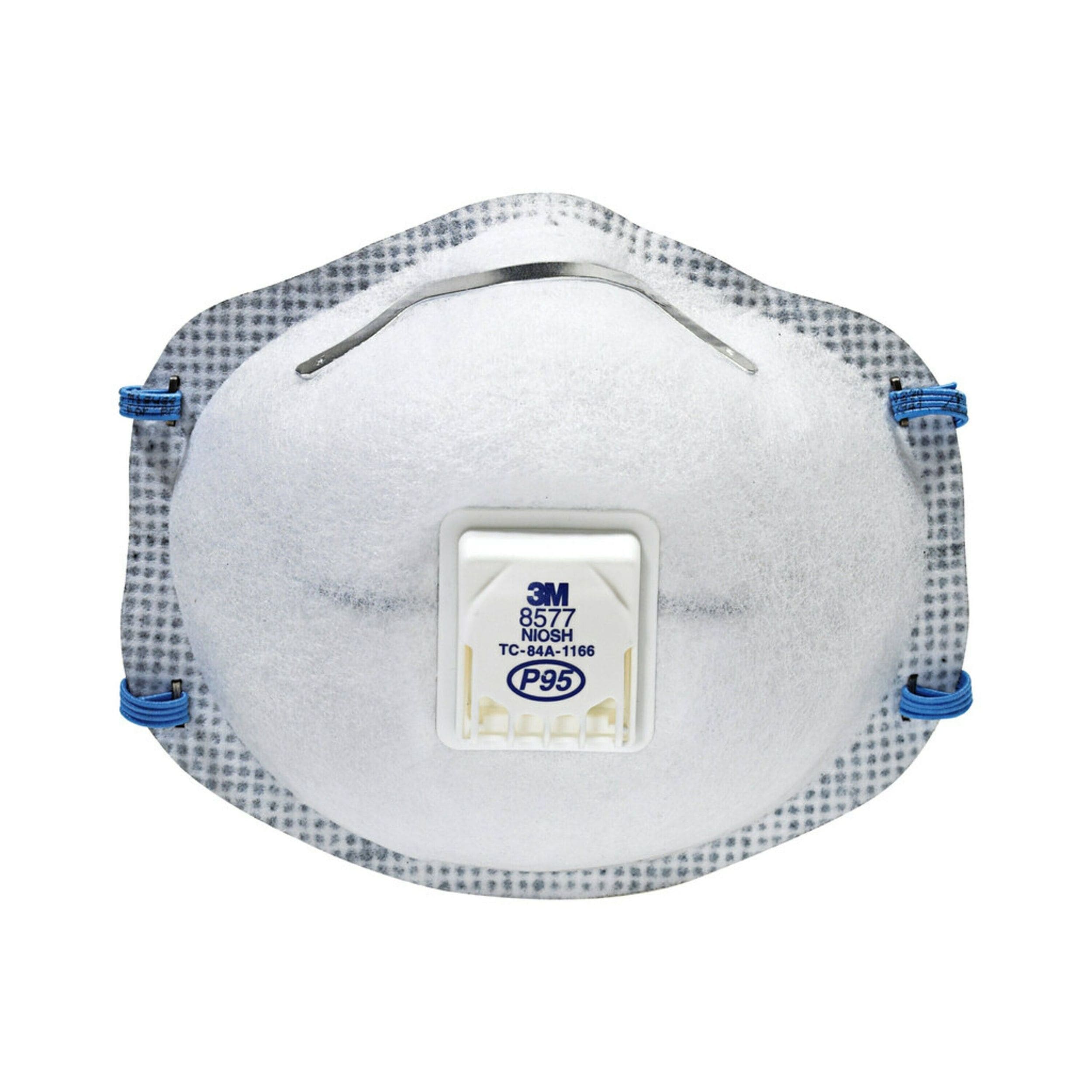 Masque facial 3M 8577 P95 Cool Flow certifié NIOSH, masque respiratoire à particules avec ...