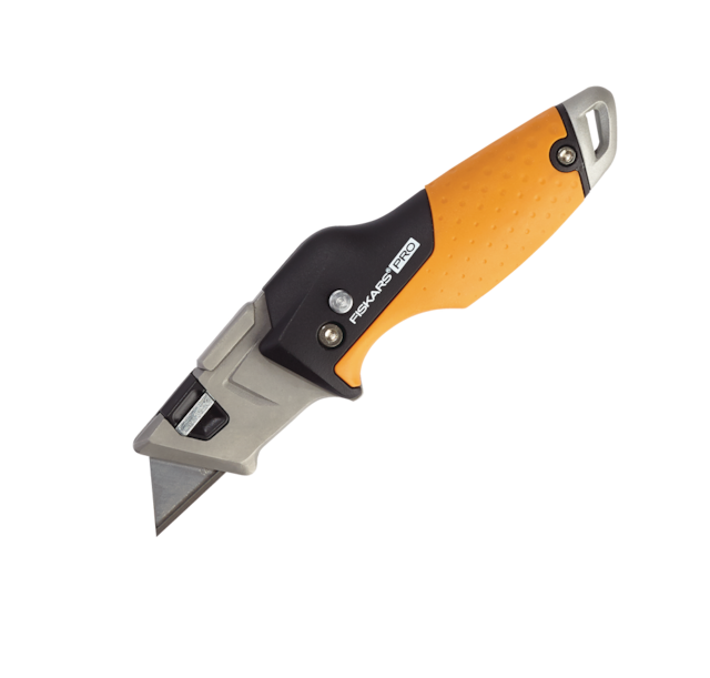 Fiskars Pro Folding Blade Utility Knife, Black/Orange | Canadian Tire