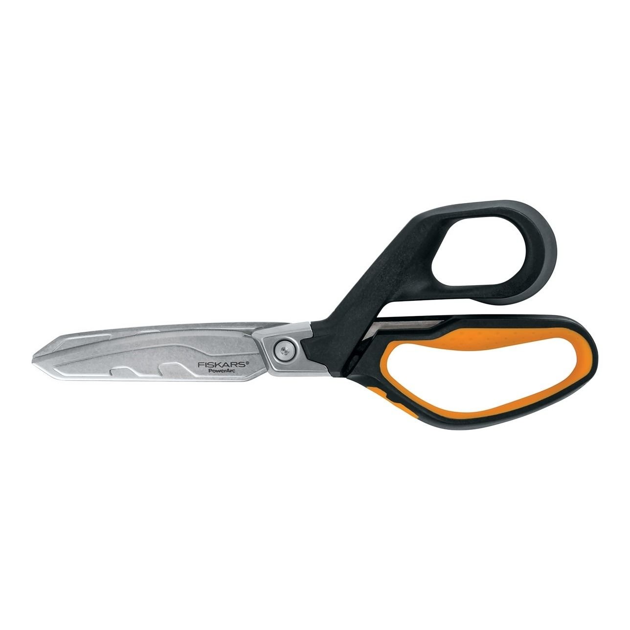 Fiskars PowerArc Heavy-Duty Stainless-Steel Soft-Grip Scissors, 8-in ...