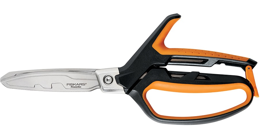 Fiskars PowerArc Heavy-Duty Stainless-Steel Easy-Action Scissors, 10-in ...
