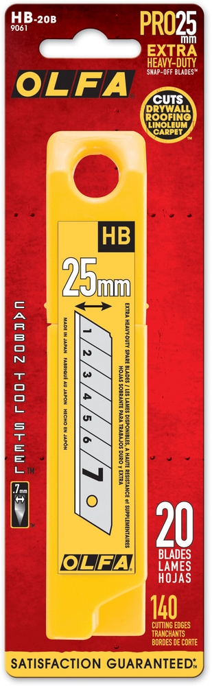 OLFA HB-20B 9061 Extra Heavy-Duty Snap-Off Blades, 25-mm, 20-pk | Canadian Tire