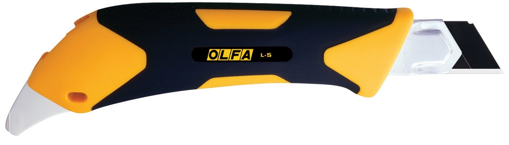 OLFA L-5 1116110 Heavy Duty Comfort-Grip Snap-off Utility Knife, 18-mm, Yellow/Black | Canadian Tire